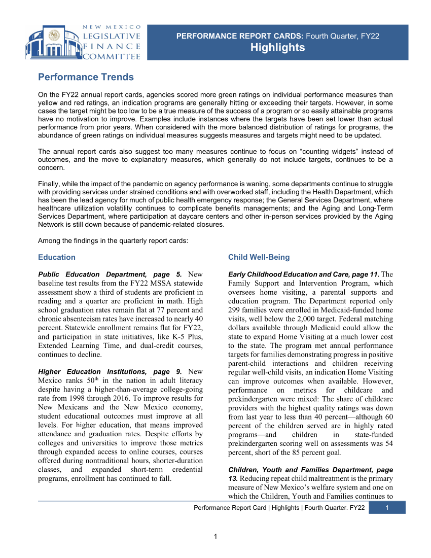 Legislative Finance Committee - New Mexico Legislature
