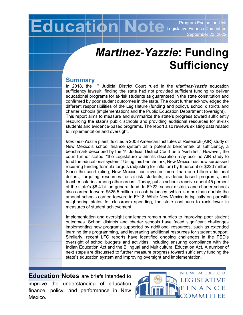 Legislative Finance Committee - New Mexico Legislature