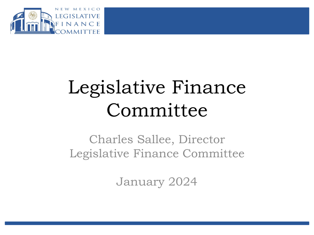 Legislative Finance Committee - New Mexico Legislature